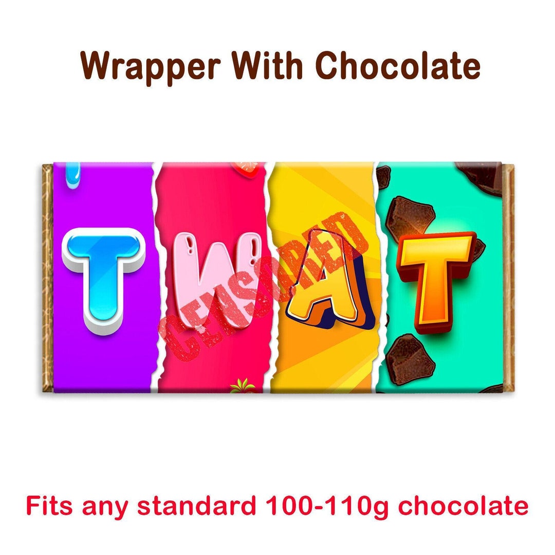 Rude Funny Chocolate Bar Wrapper Novelty Gift Present for Birthday ...