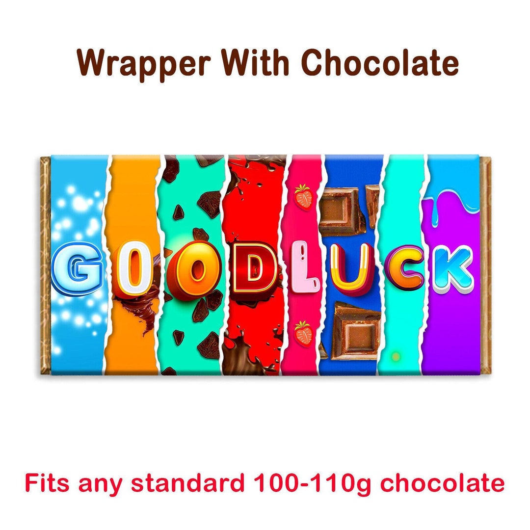 Good Luck Novelty Chocolate Bar Wrapper Lovely Gift Present for Wedding ...