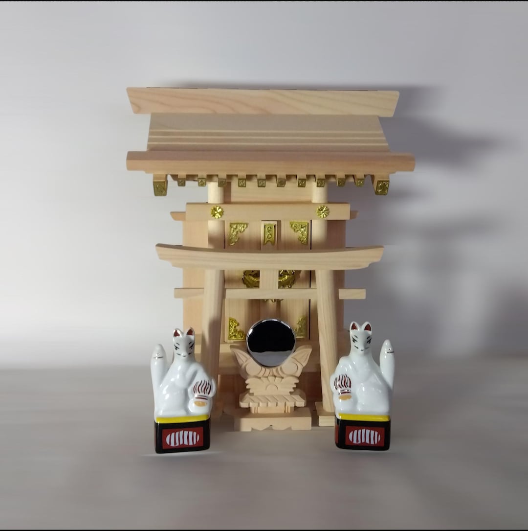 Kamidana Shrine / Miniature Shinto Shrine, Torii Gate, Divine Mirror ...