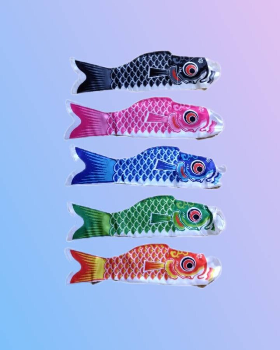 Set of Five Koinobori Flags With a Pole - Etsy