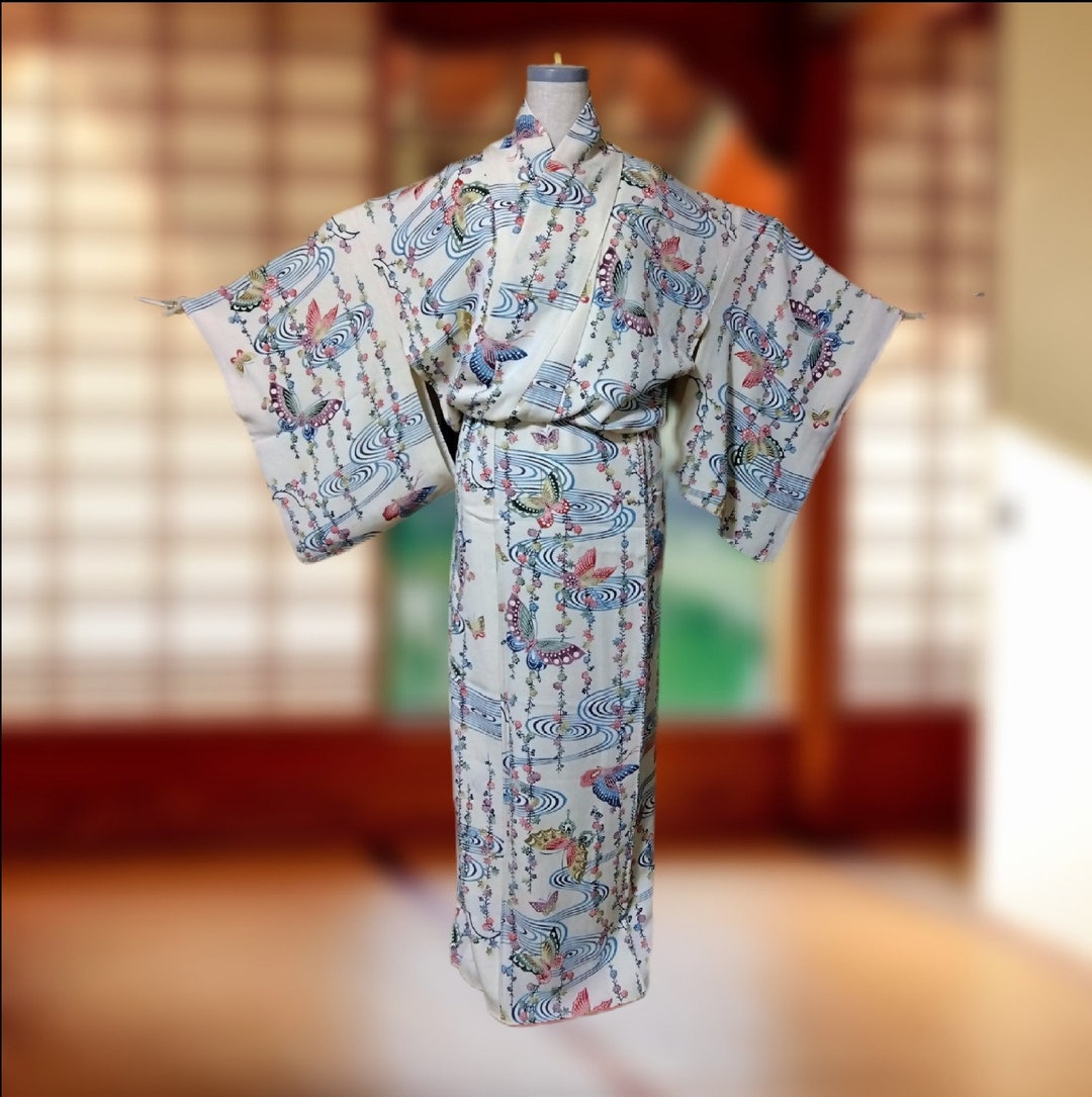 Okinawa Bingata Dyeing Kimono for Women / Butterfly - Etsy