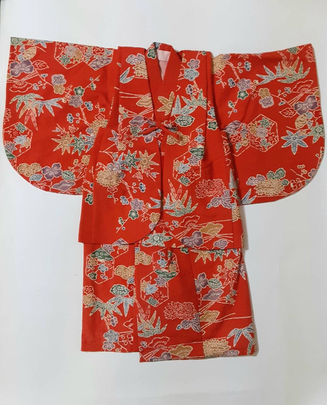 Set of Okinawa Bingata Kimono and Vest / for Three Years Old Girls - Etsy