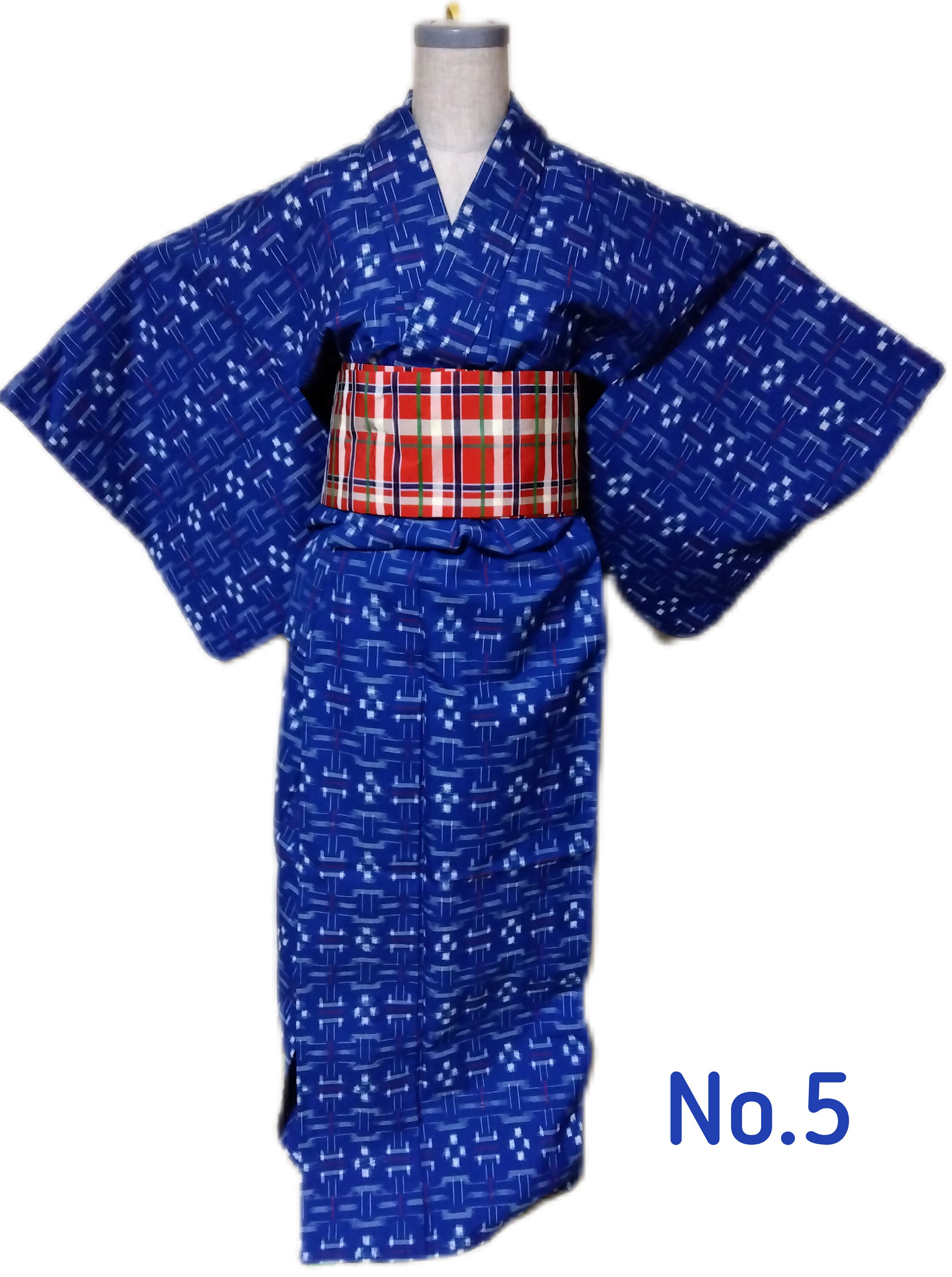 Kasuri Pattern Kimono / Made of Wool - Etsy