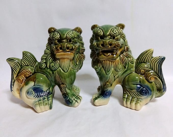 Pair of Okinawa Shisa Dogs - Etsy