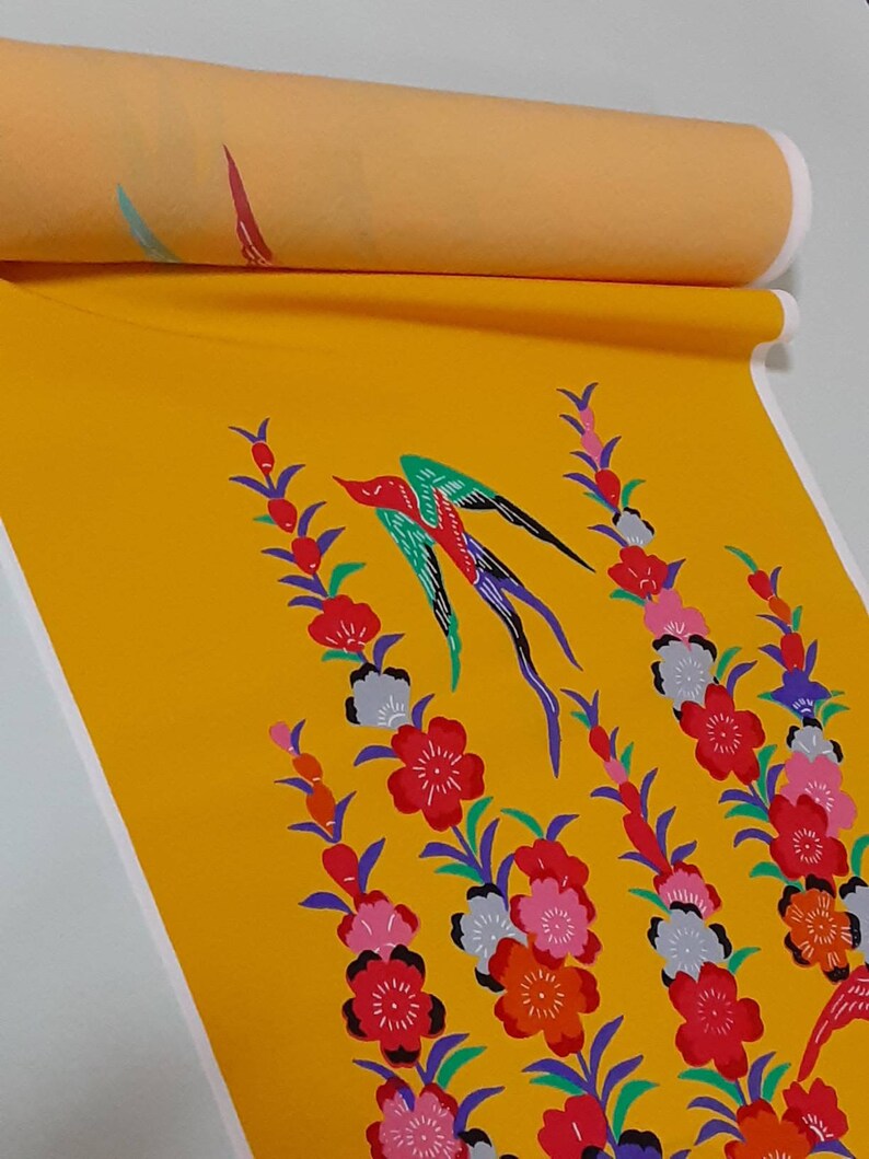 Okinawa Bingata Fabric One Roll / 36cm X 1200cm - Etsy