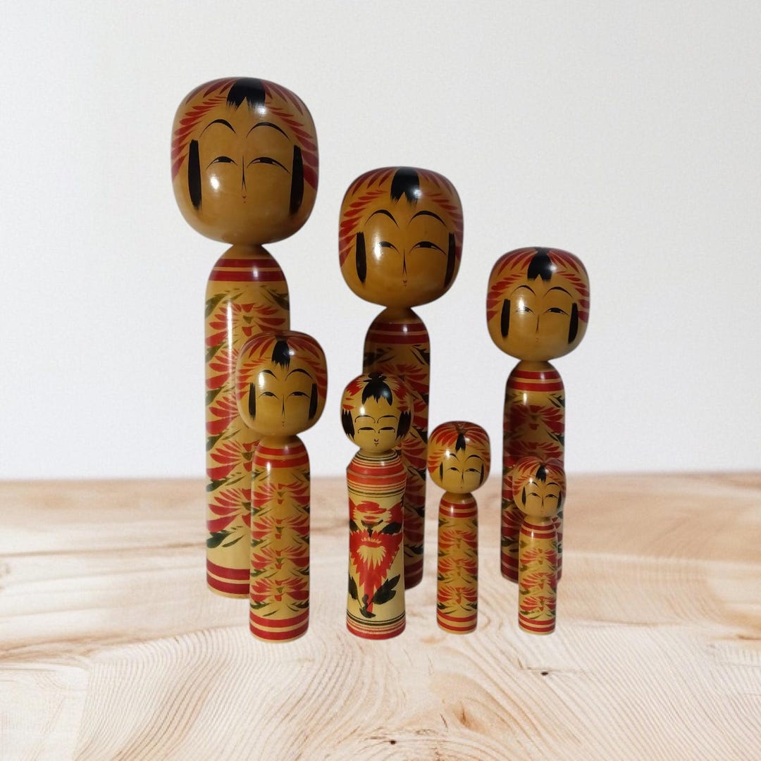 Narugo Kokeshi Doll, Japanese Wooden Doll Made in Narugo Miyagi ...