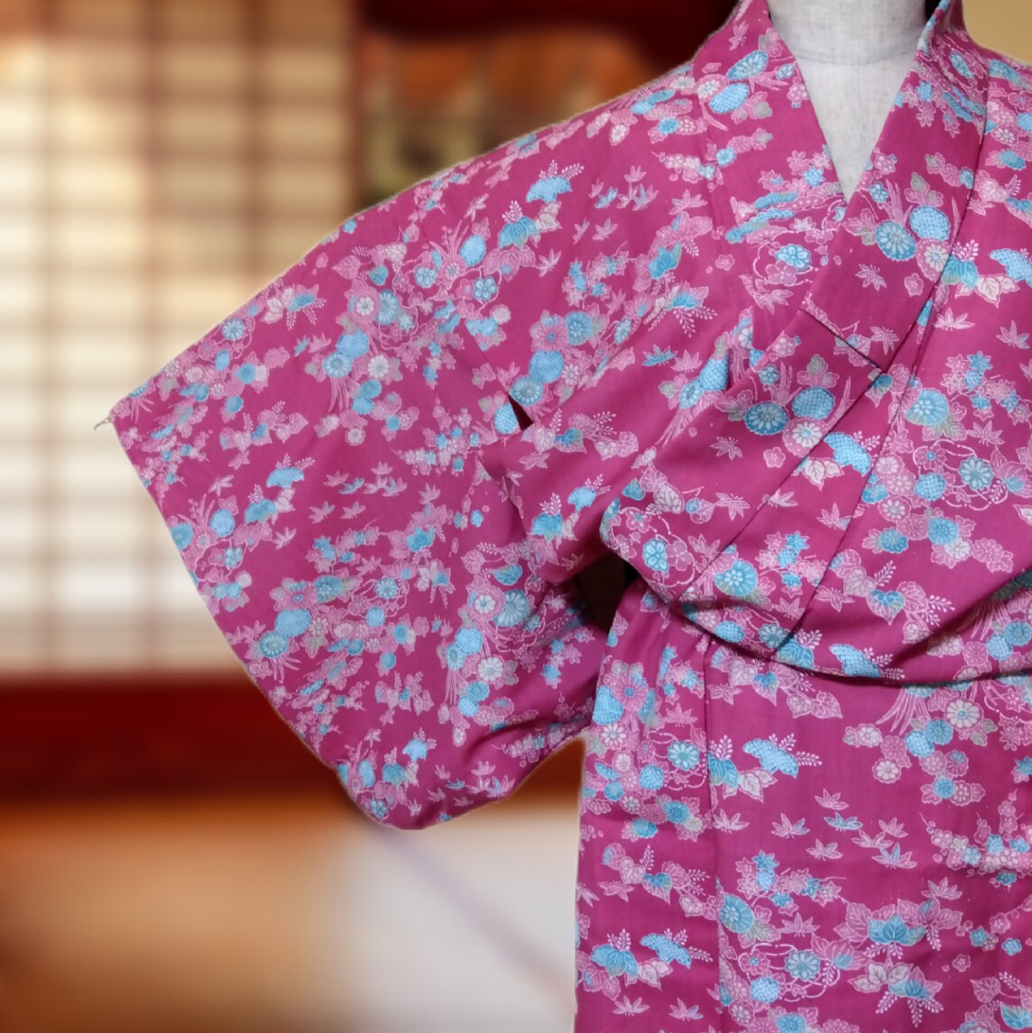 Bingata Pattern Kimono / Japanese S-size / Wool - Etsy