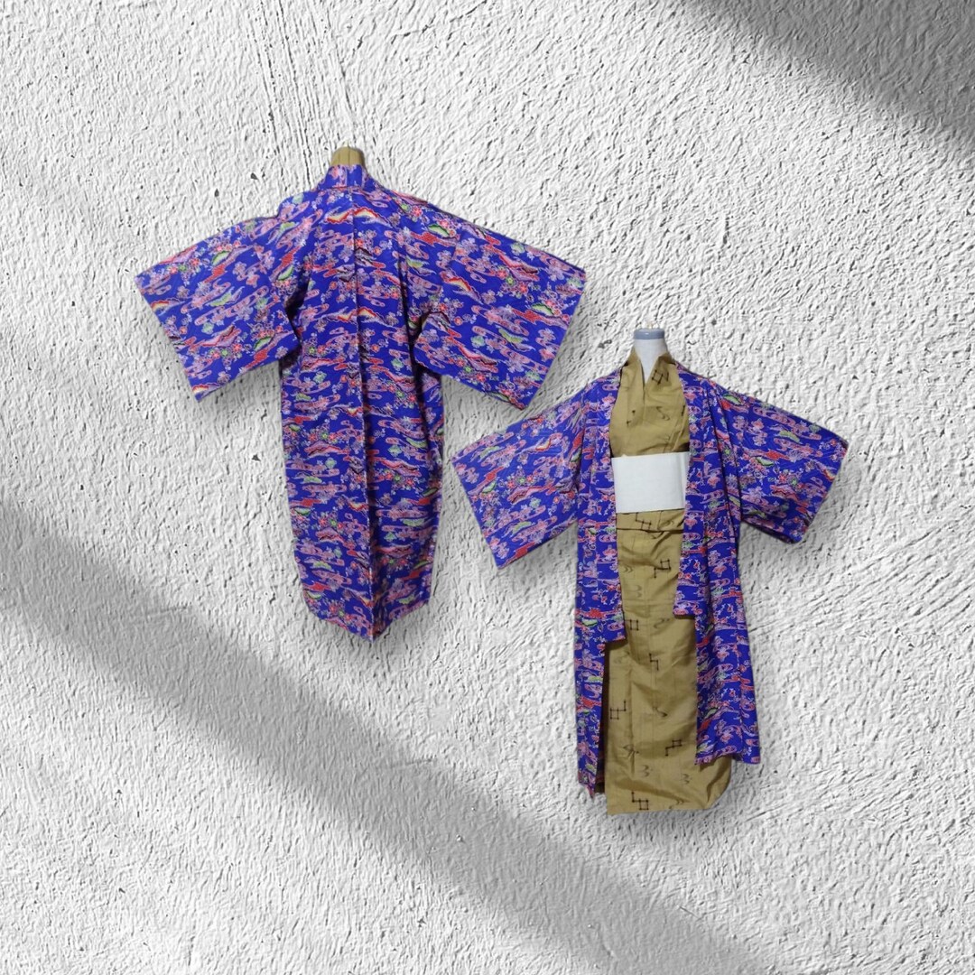 Okinawa Kimono, Okinawa Bingata Pattern Uchikake, Haori, or Yukata ...