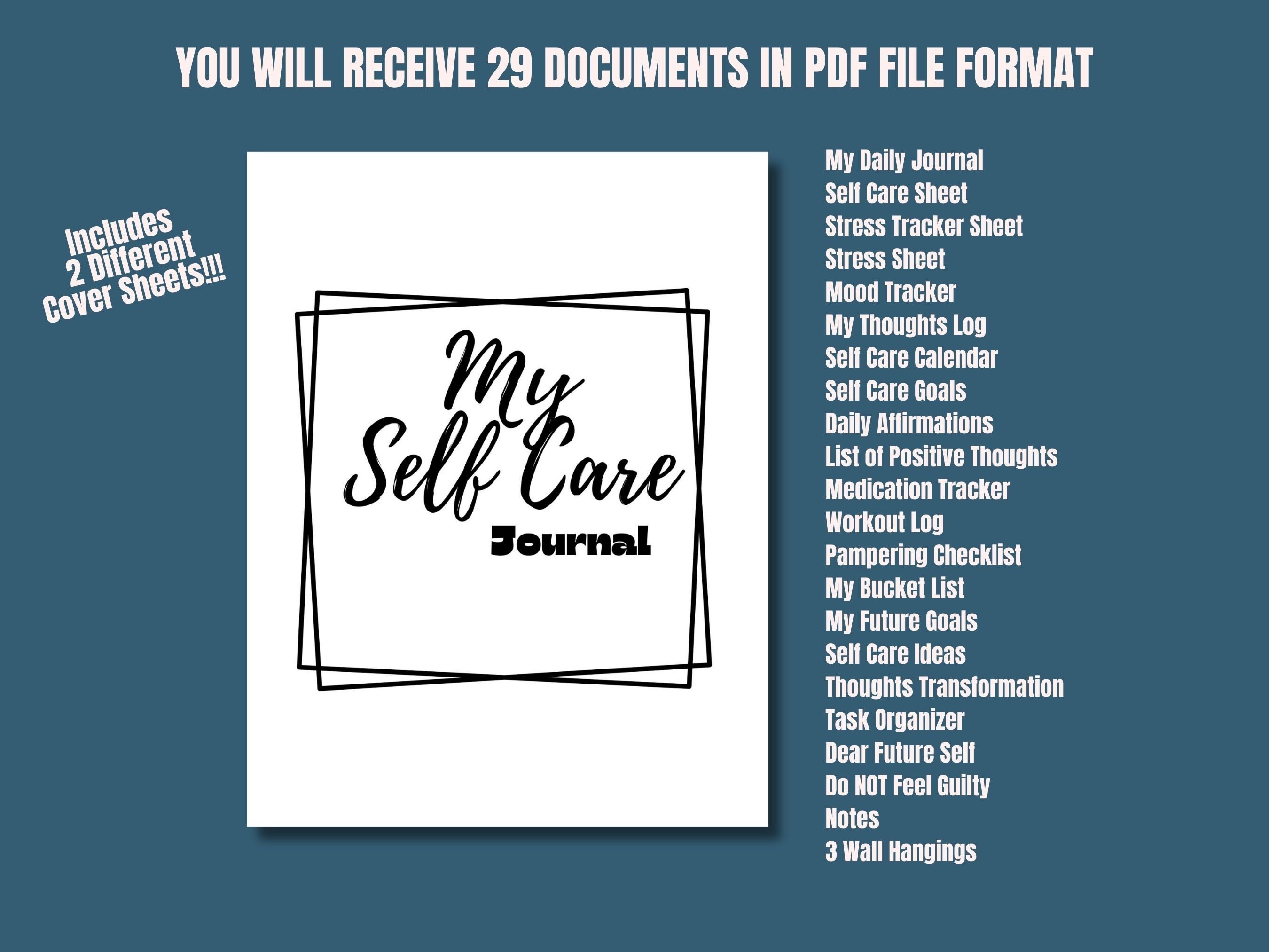 Self Care Anxiety Journal Printable or Digital PDF, Self Development ...