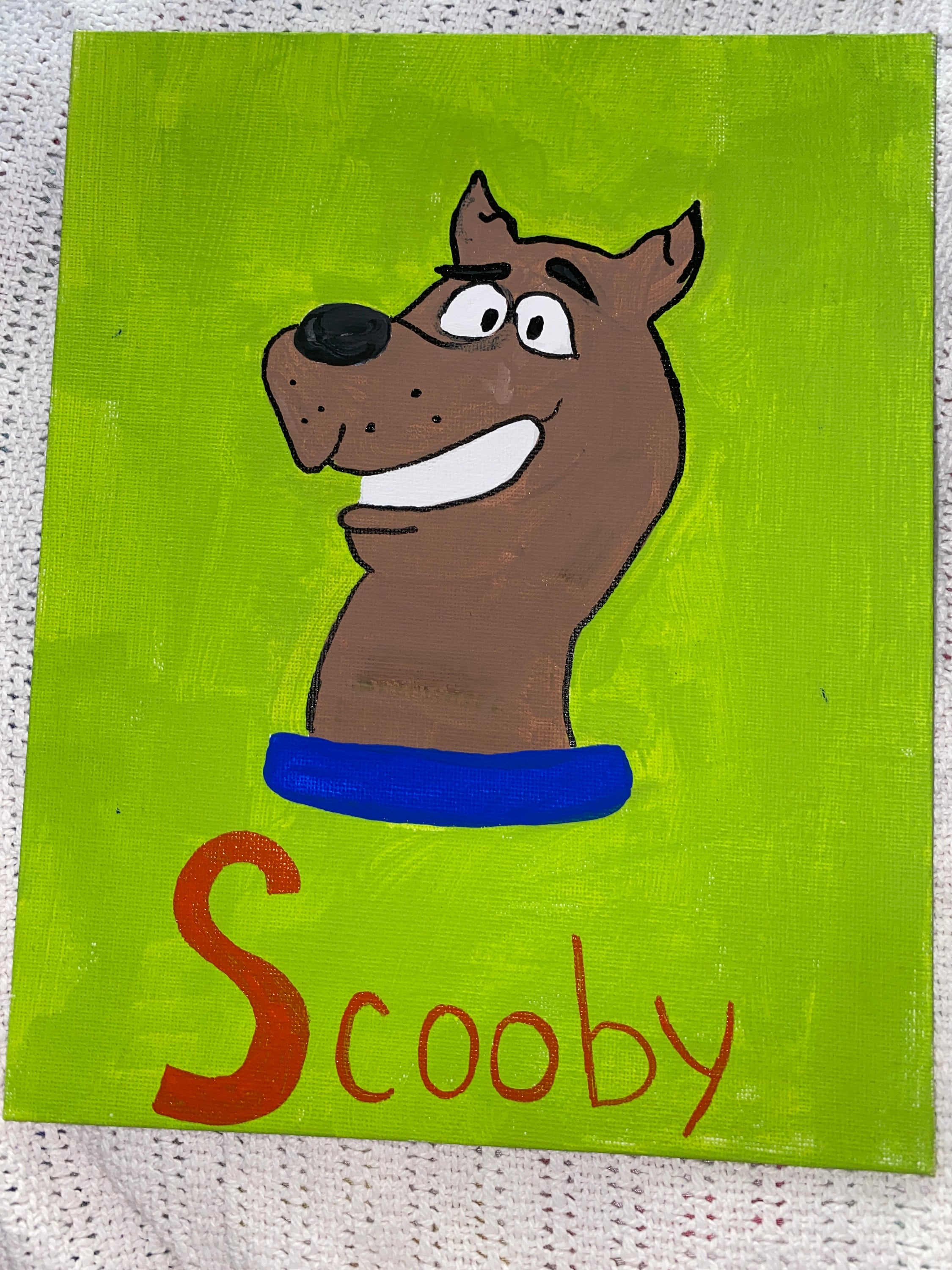 Retro Scooby Doo Painting - Etsy