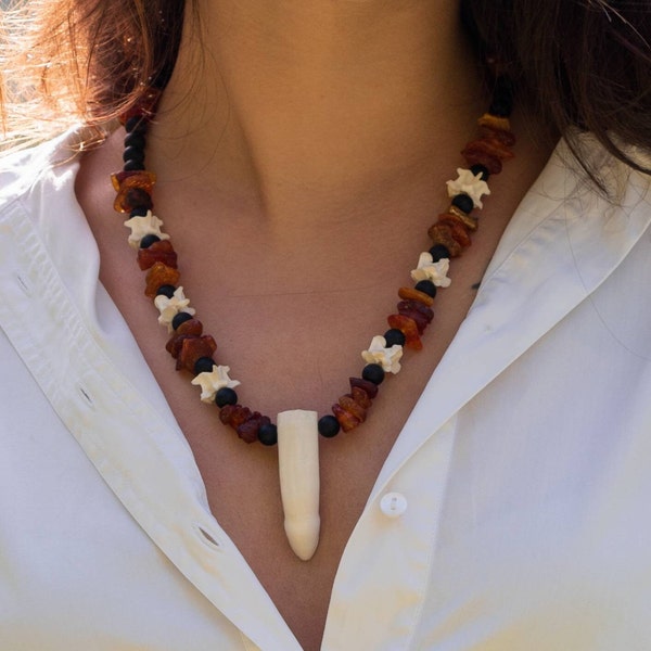 Crocodile Tooth Necklace - Etsy