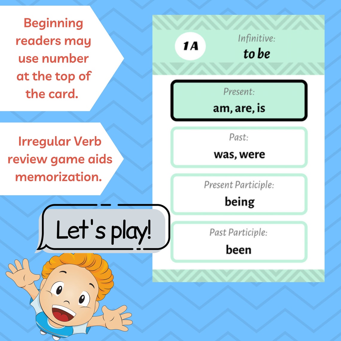 Irregular Verb GO FISH, English Grammar, Grammar Notecards, CC ...