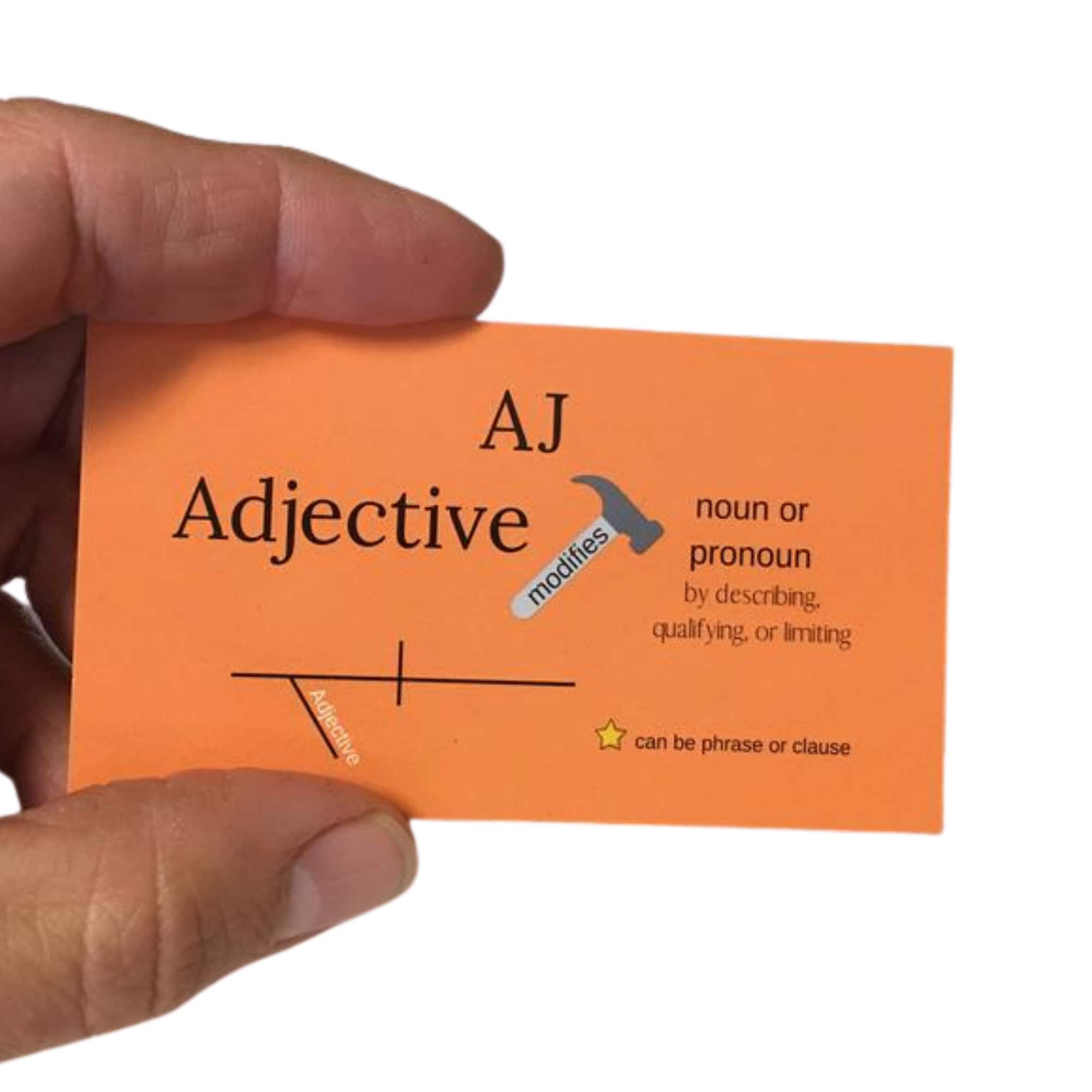 Visual Grammar Flash Cards With Page Protector | Sentence Diagramming ...