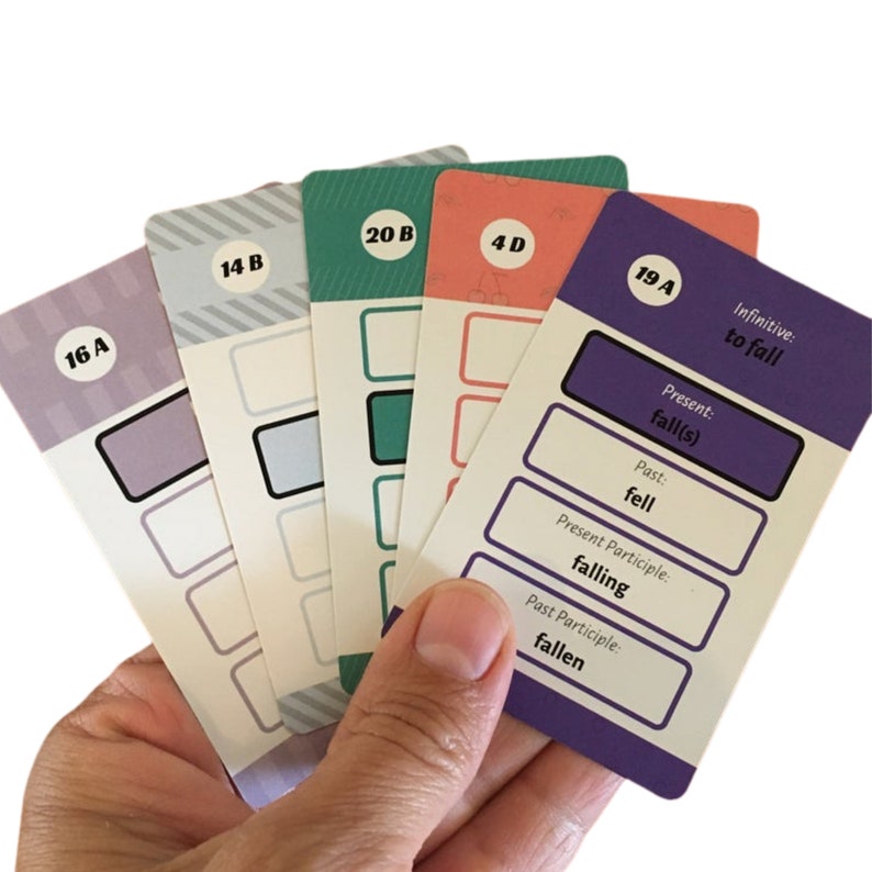 Irregular Verb GO FISH Card Game, English Grammar, CC Essentials - Etsy