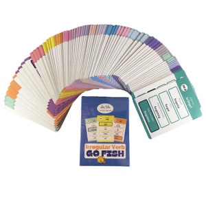 Irregular Verb GO FISH, English Grammar, Grammar Notecards, CC ...
