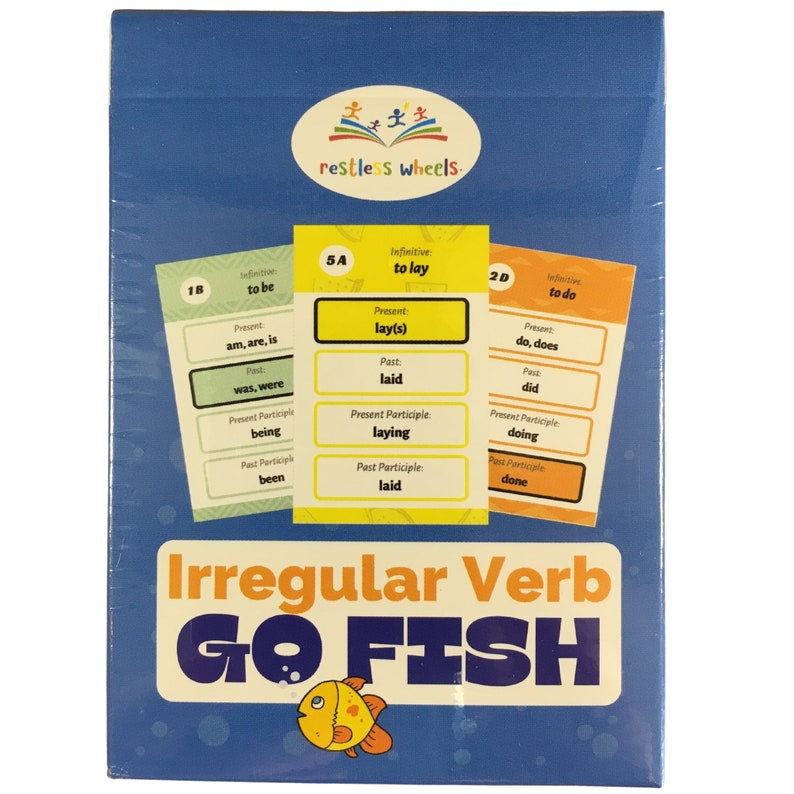 Irregular Verb GO FISH, English Grammar, Grammar Notecards, CC ...