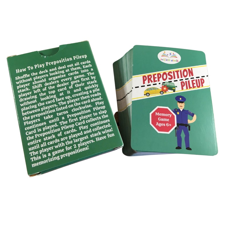 Preposition Pileup Slap It Grammar Game, Preposition Memory Game, CC ...