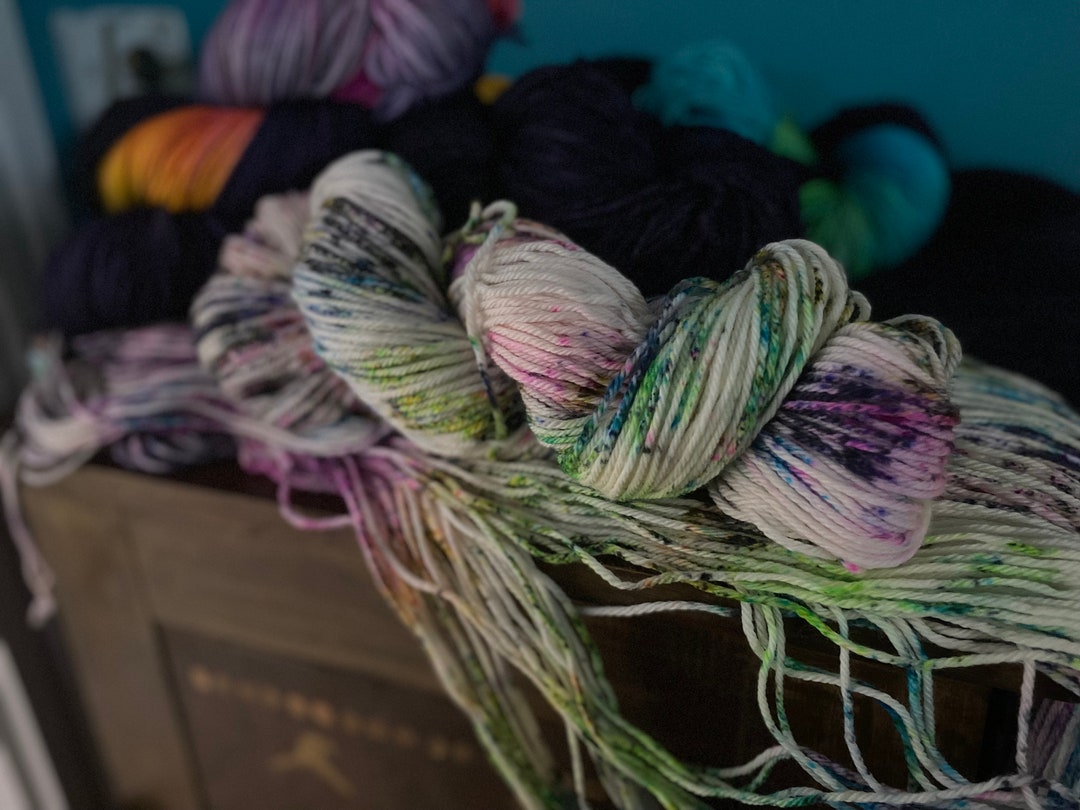 Electric Arctic Seal Rainbow Speckled Worsted & Hand Dyed With Love - Etsy