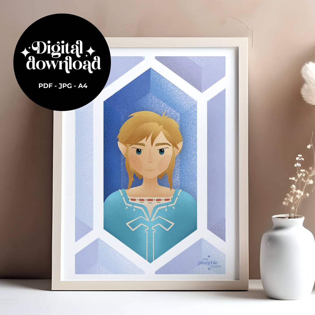 Link Botw Digital Download Art Poster High Quality A4 - Etsy