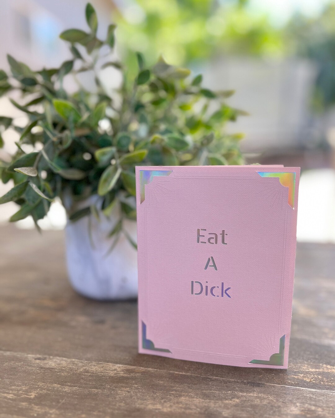 Eat A Dick, Potty Mouth Greeting Card, Naughty Greeting Card, Crude ...