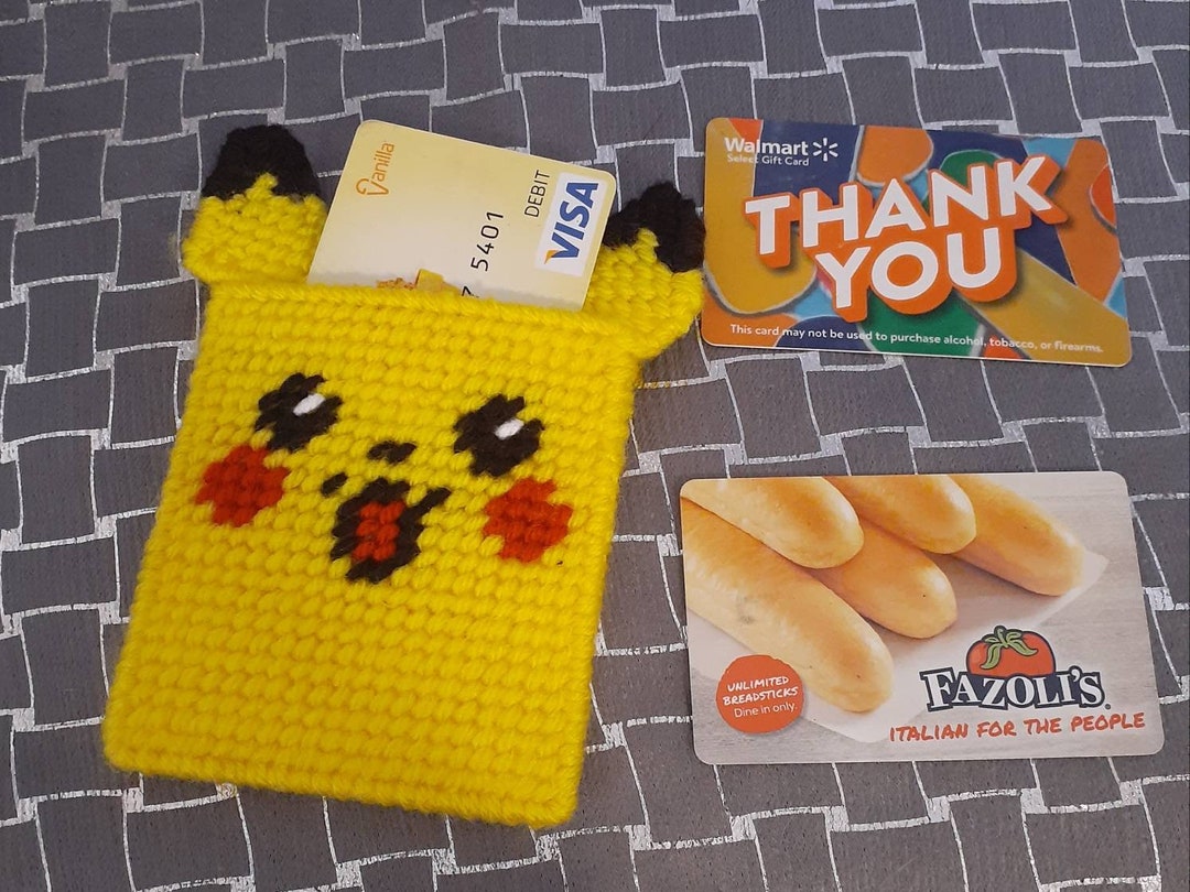 Pokemon Pikachu Gift Card Holder/credit Card Holder/license Holder - Etsy