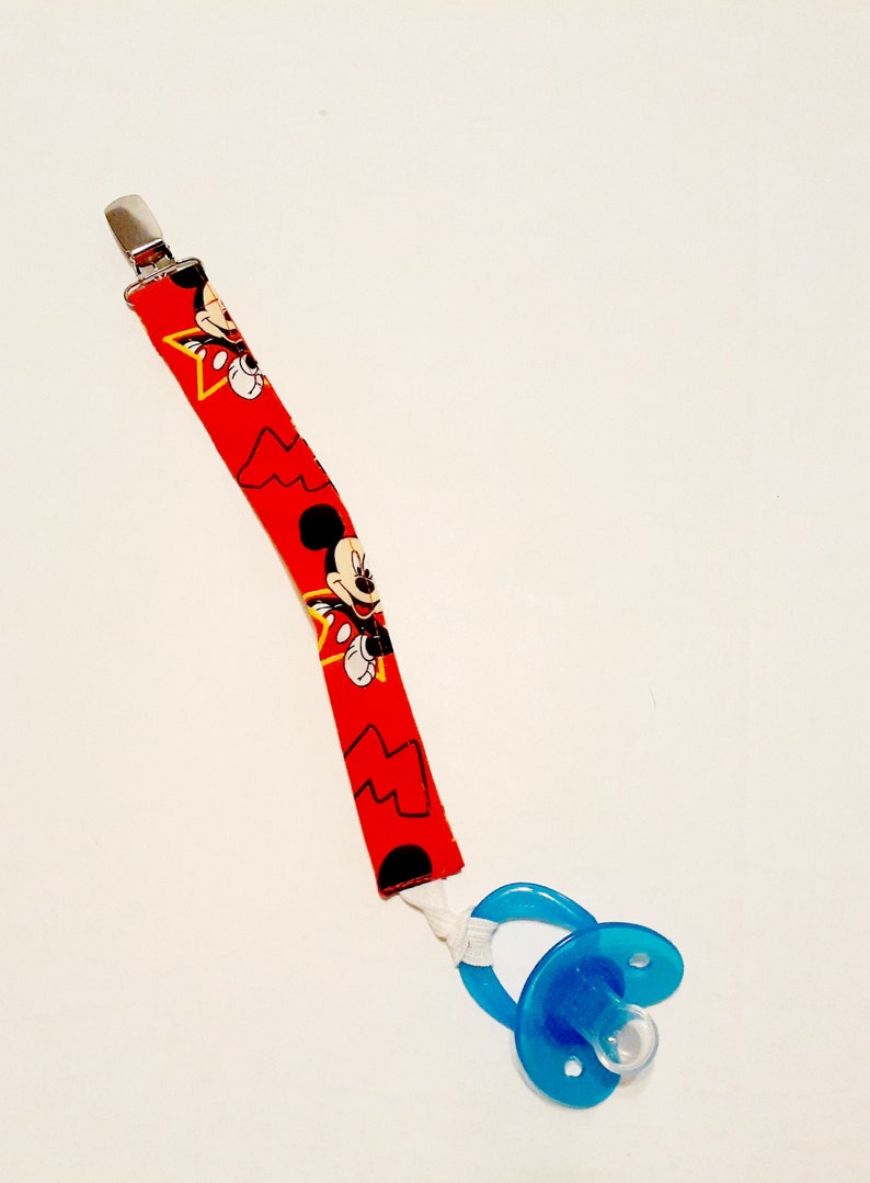 Mickey Mouse Pacifier Clip - Etsy