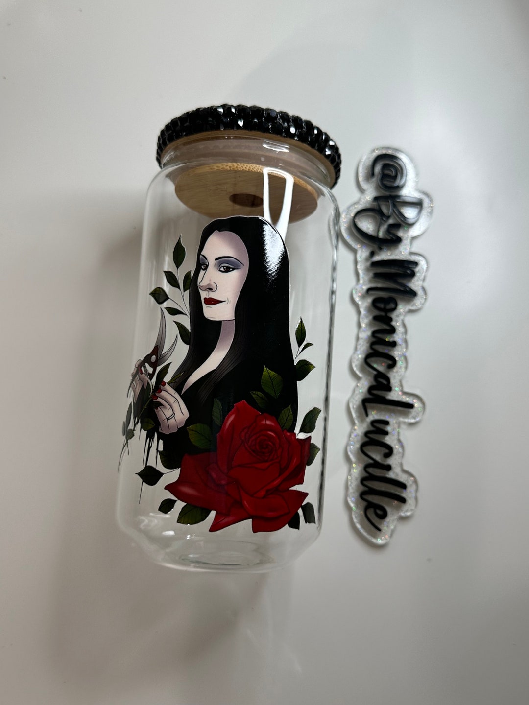 Morticia Cup | Addams Family | Wednesday Glass Can | Morticia Addams ...