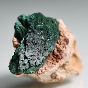Fibrous Malachite Crystal on Matrix | Natural Malachite Specimen ...