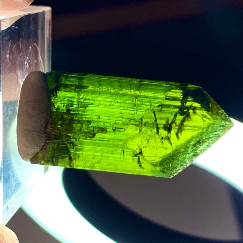 Electric Green Tourmaline Brazilian Tourmaline Crystal - Etsy