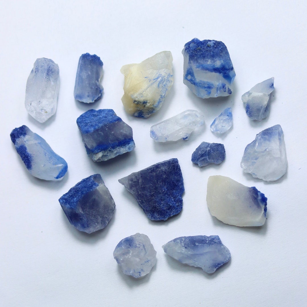 Dumortierite in Quartz Parcel | Natural Quartz Gemstone Quartz Point ...