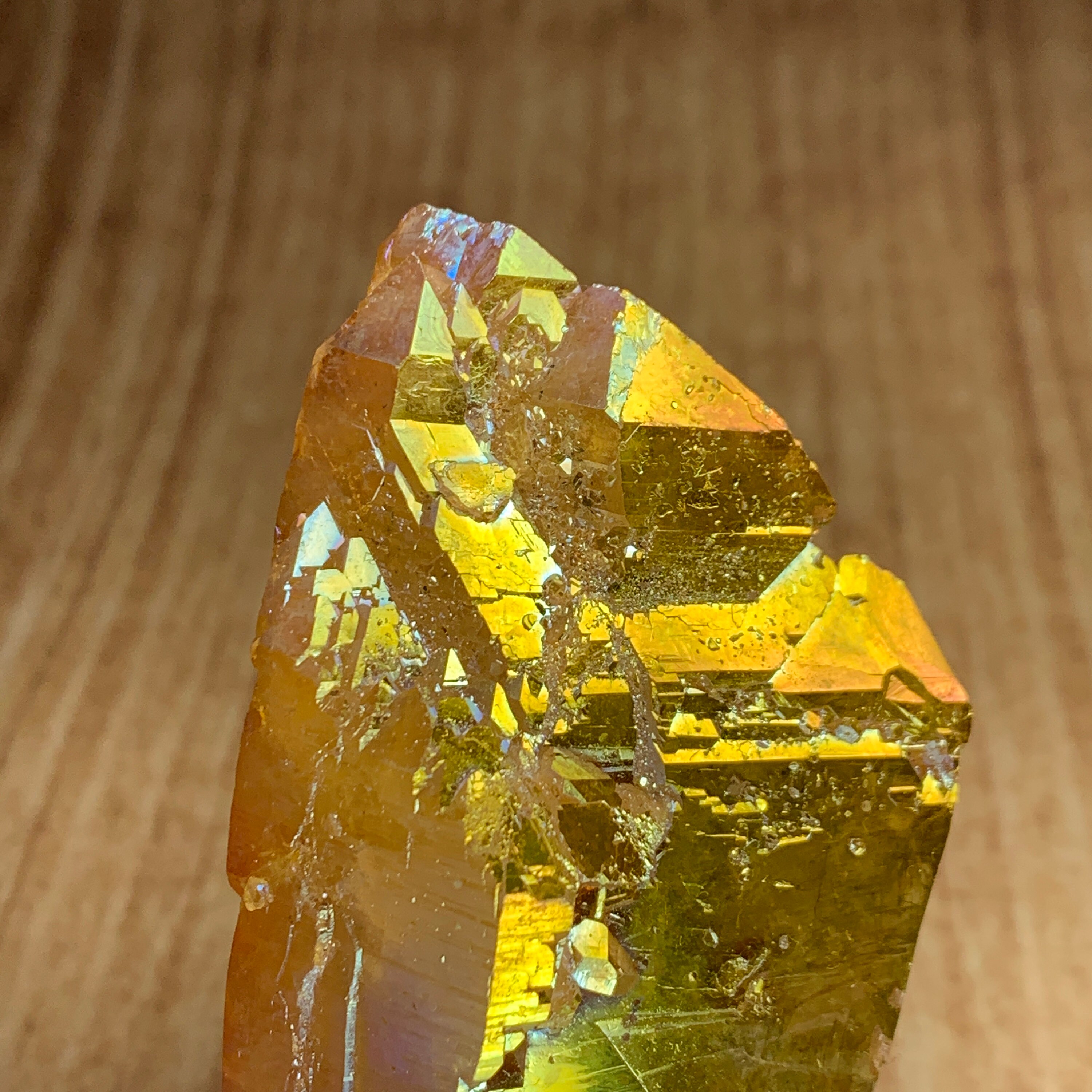 Sunset Aura Quartz Rainbow Aura Quartz Stone Point Titanium | Etsy