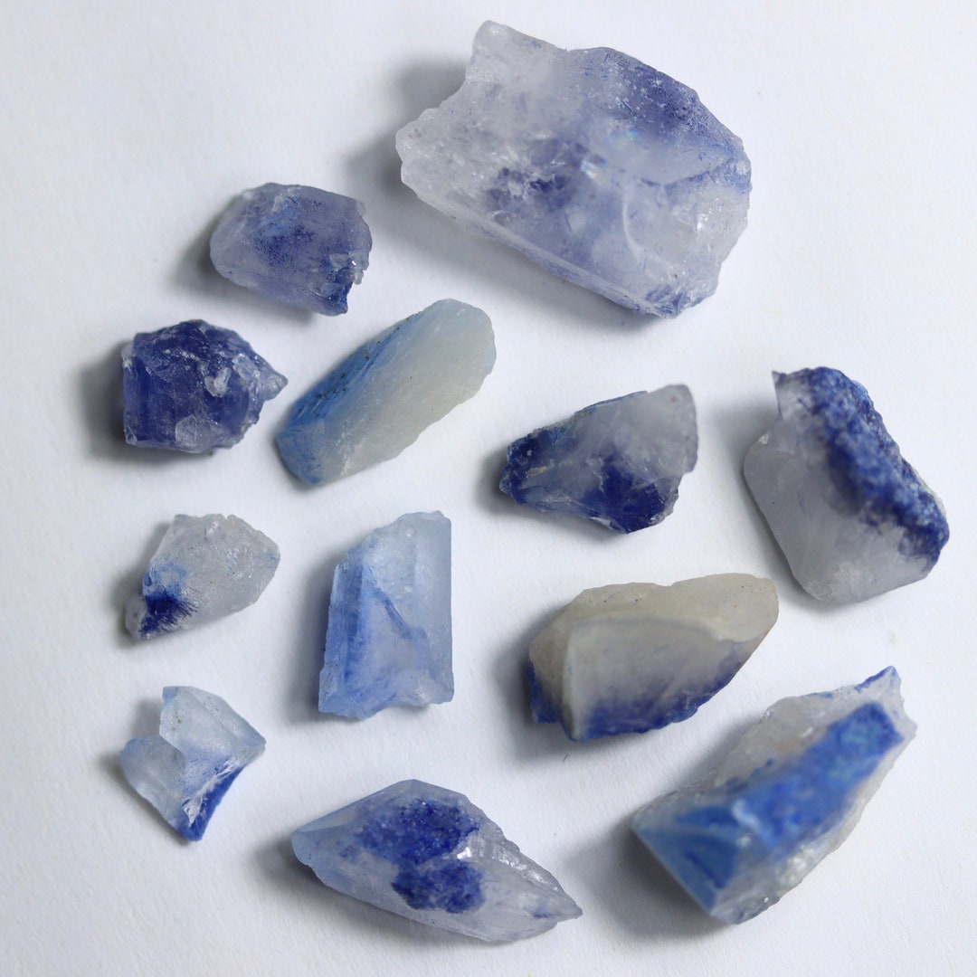 Dumortierite in Quartz Parcel | Natural Quartz Gemstone Quartz Point ...