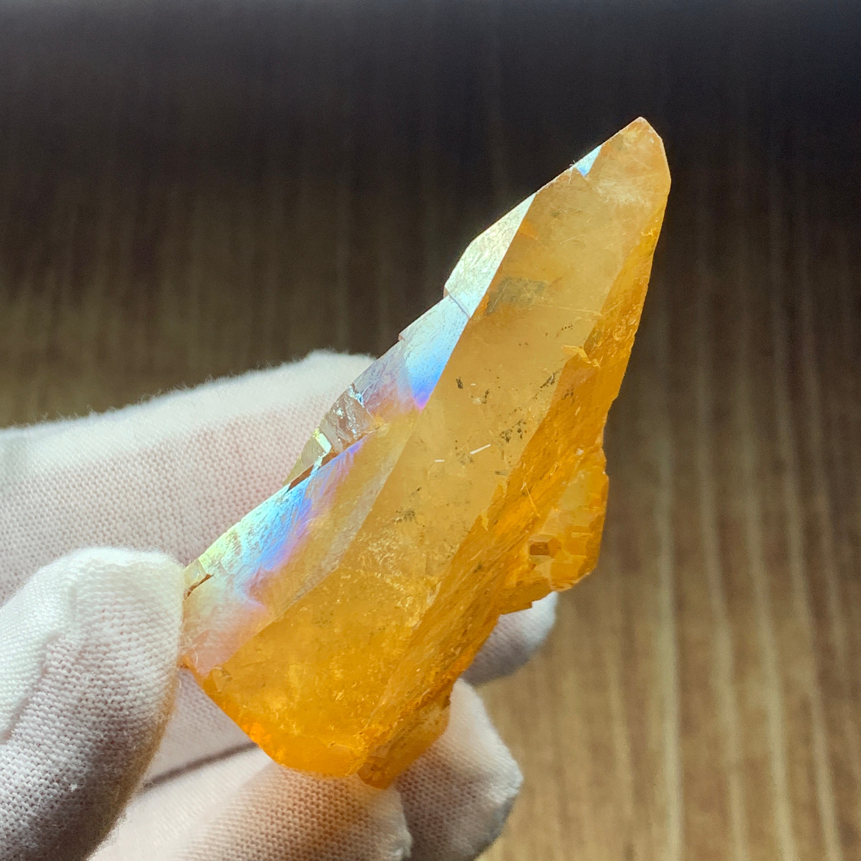 Sunset Aura Quartz Rainbow Aura Quartz Stone Point Titanium | Etsy