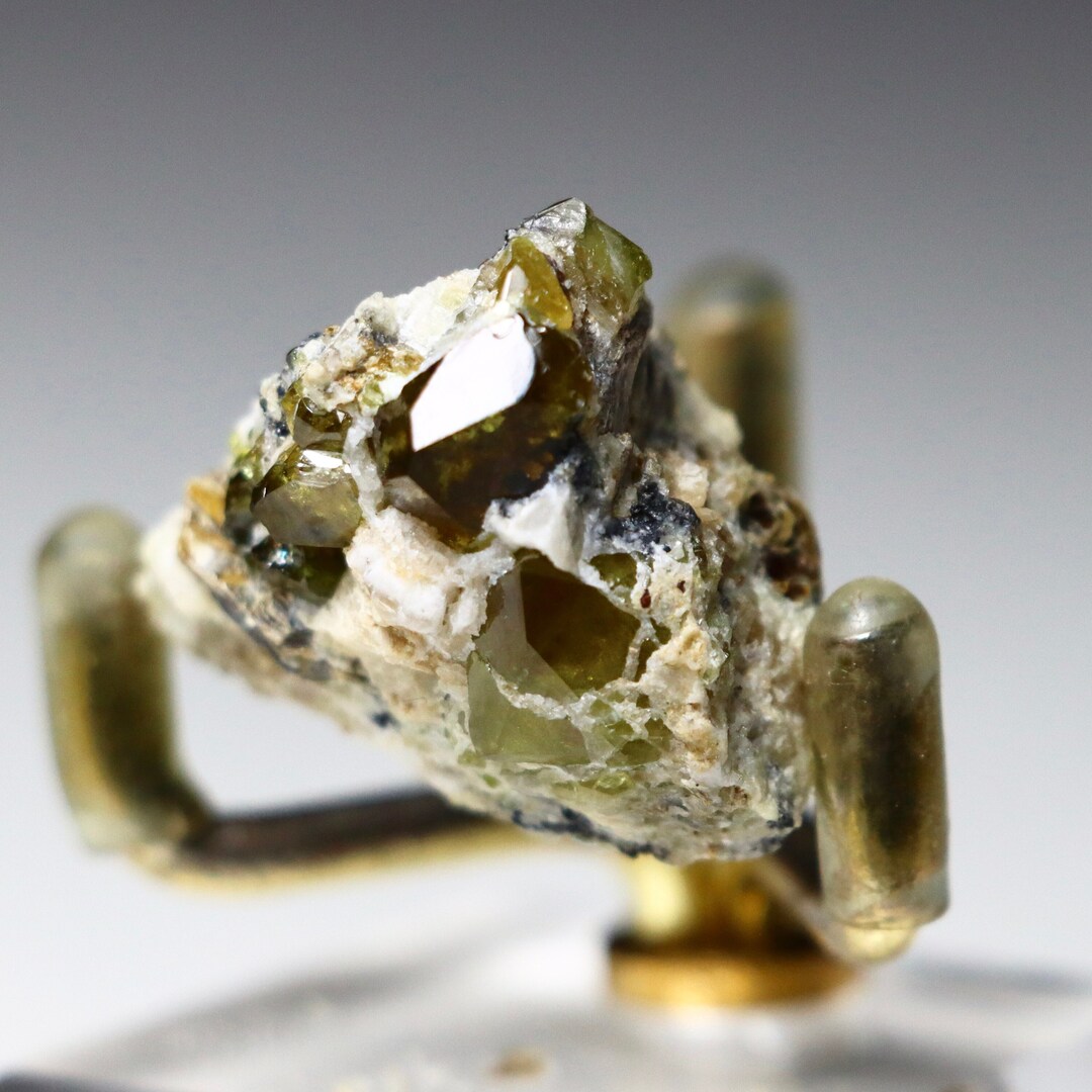 Natural Demantoid Garnet on Matrix | Green Garnet Tsavorite Gemstone ...
