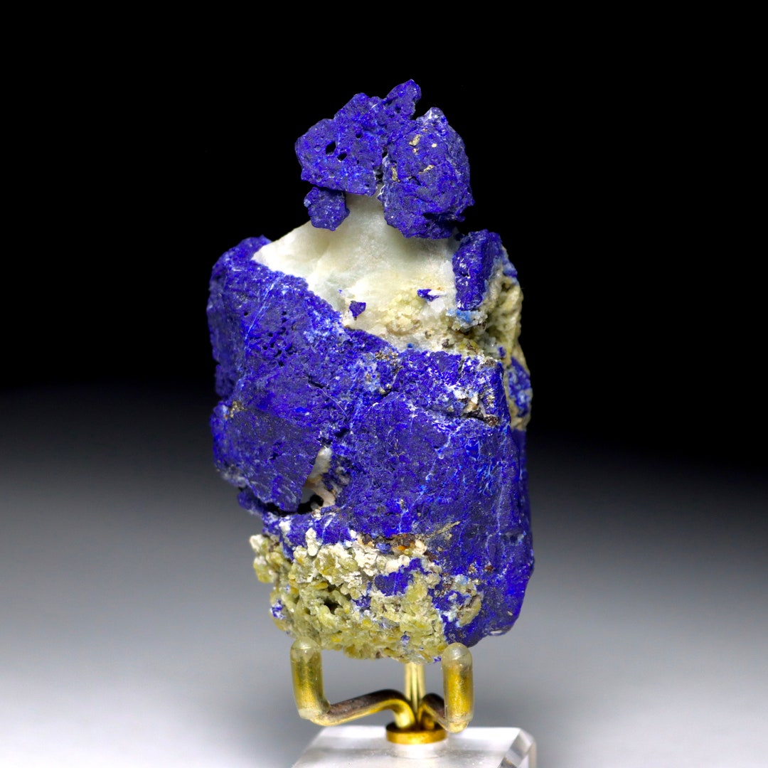 Raw Lapis Lazuli Aka Lazurite on Calcite W/ Pyrite // Rare Mineral ...