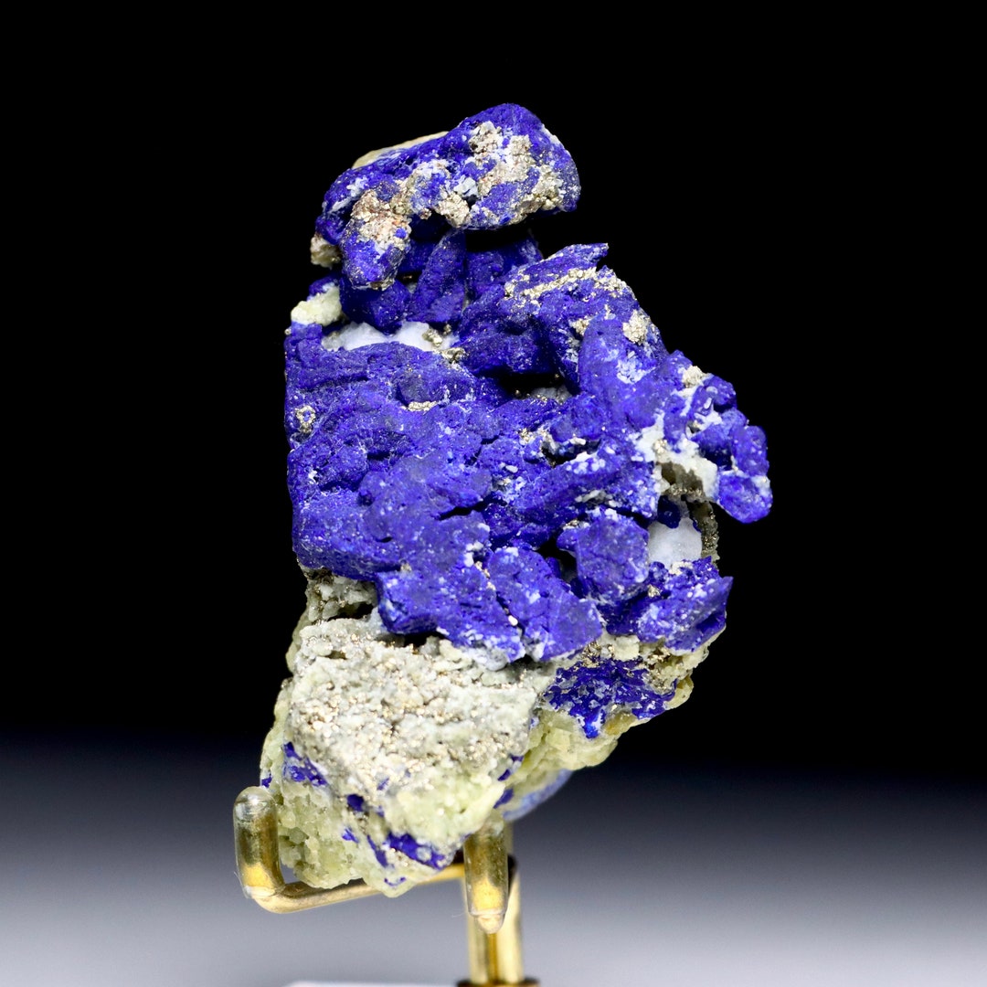 Raw Lapis Lazuli Aka Lazurite on Calcite W/ Pyrite // Rare Mineral ...