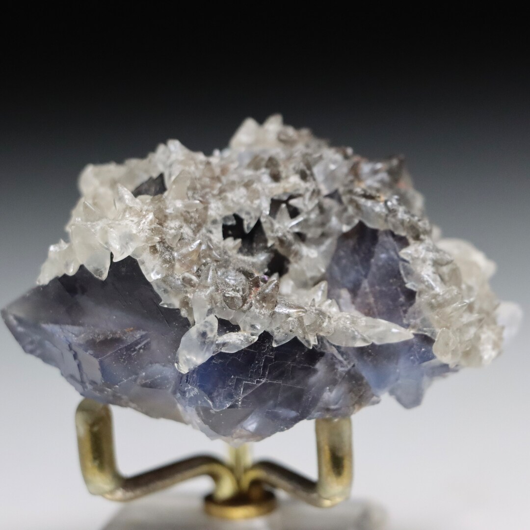 Calcite on Fluorite | Natural Fluorite Crystal Fluorite Gemstone Raw ...