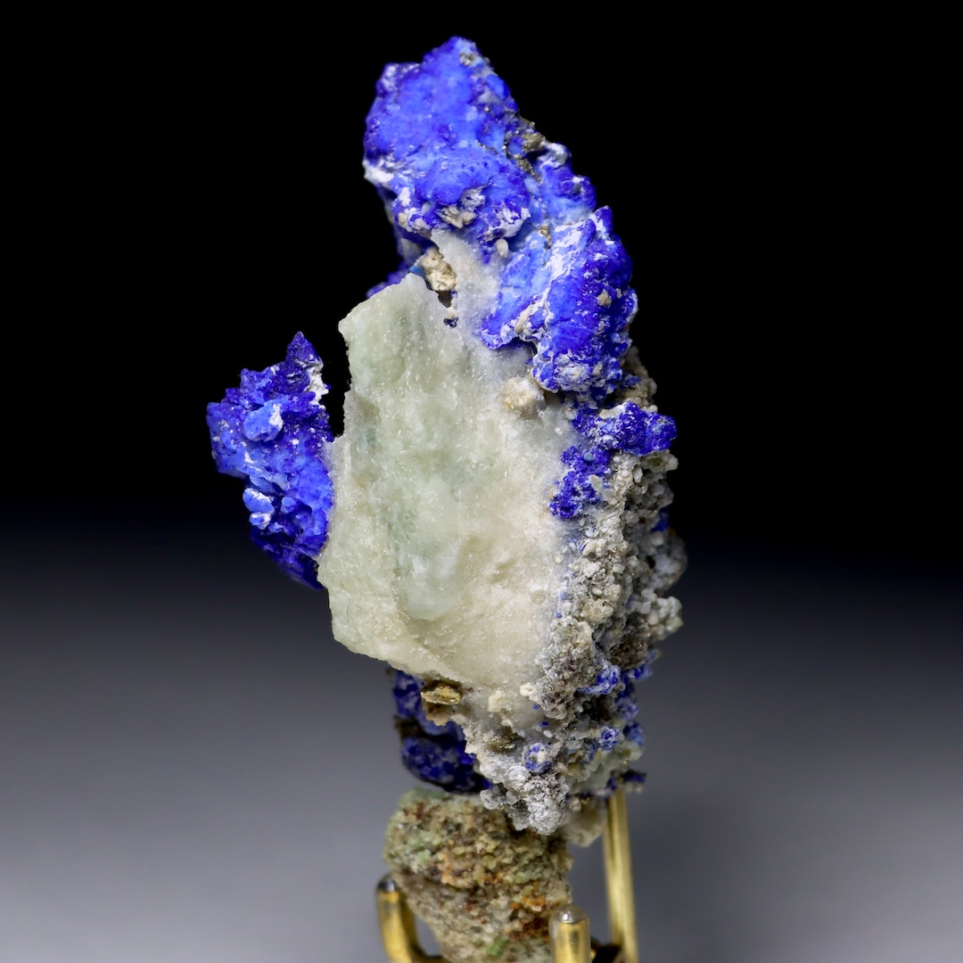 Raw Lapis Lazuli Aka Lazurite on Calcite W/ Pyrite // Rare Mineral ...