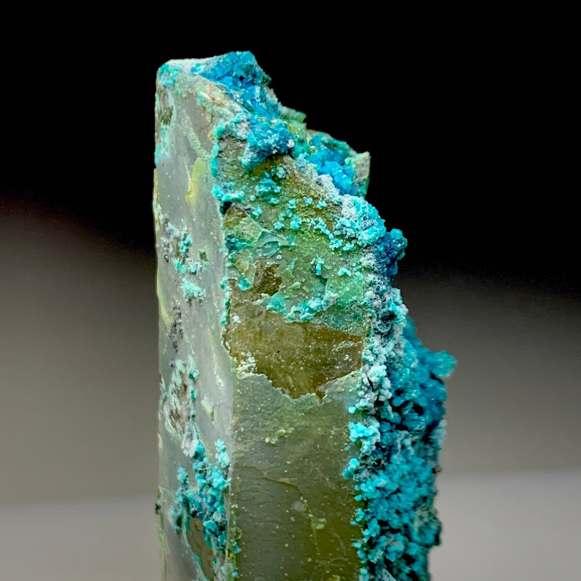 Chrysocolla on Quartz w/ Malachite Raw Quartz Crystal Raw | Etsy