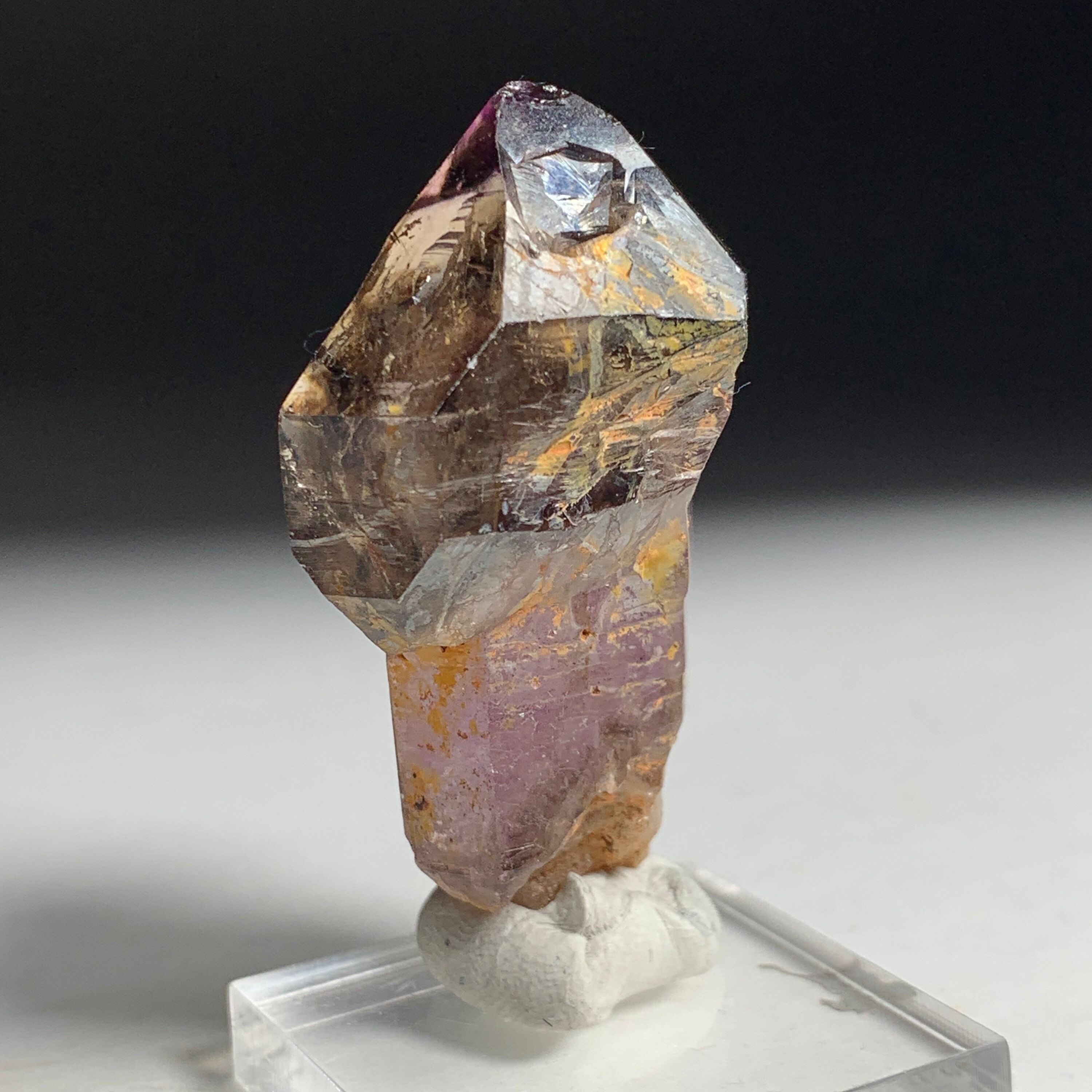 Smoky Amethyst Scepter W/ Hematite Amethyst Quartz Point - Etsy