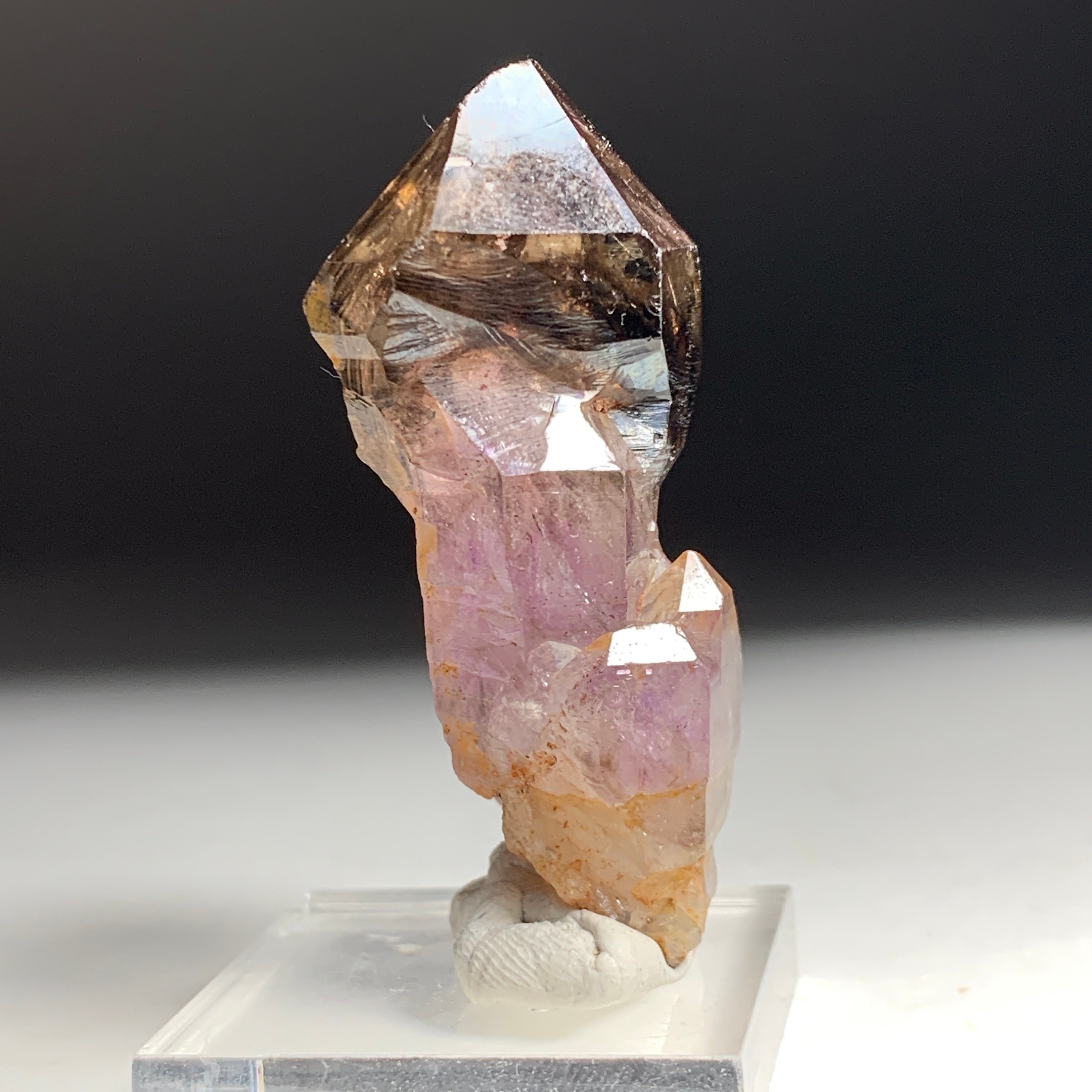 Smoky Amethyst Scepter W/ Hematite Amethyst Quartz Point - Etsy