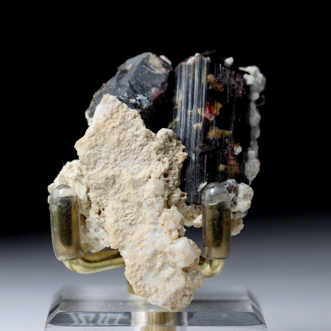 Liddicoattite Tourmaline on Matrix - Etsy