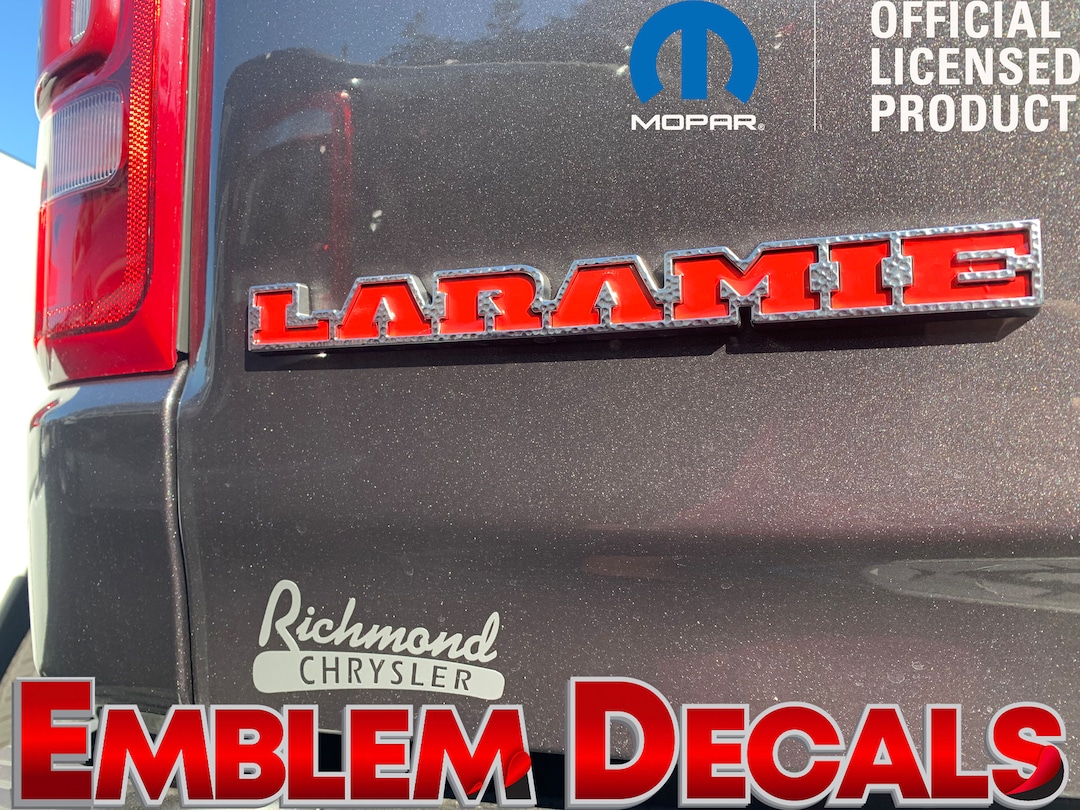 Ram 2500 "laramie" Emblem Decal Overlay Decal 2019 2020 2021 2022 2023 ...