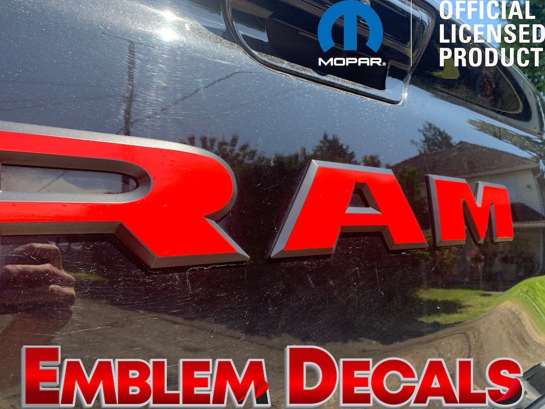 RAM 2500 Tailgate Emblem Decal USA Designs & Solid Color 2025 2026 - Etsy