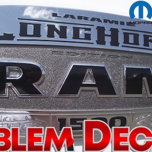 RAM 1500 2500 3500 Longhorn Emblem Decals 2013 2014 2015 2016 2017 2018 ...