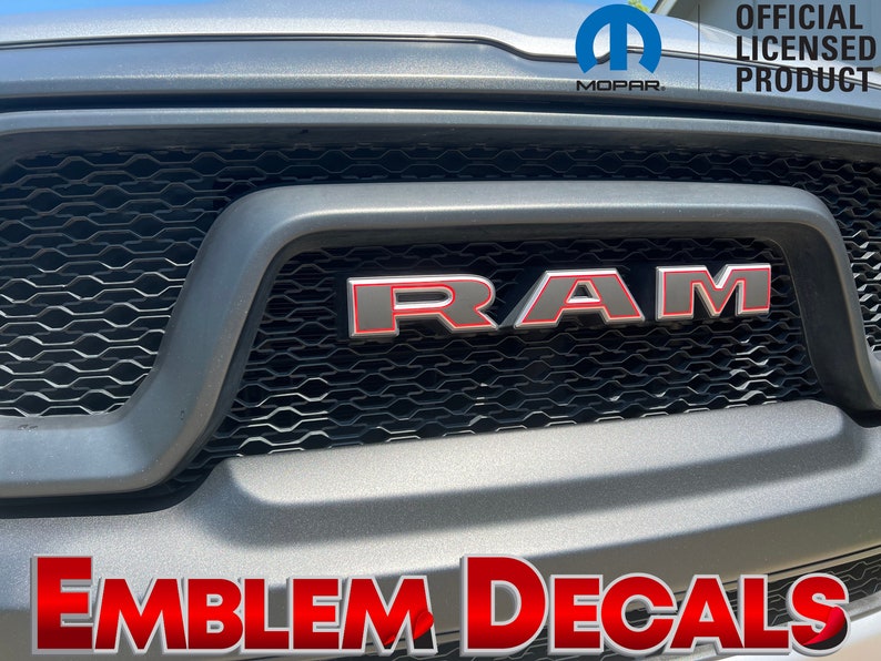 RAM 1500 DT R A M Rebel Grill Emblems Overlay 2 - Etsy