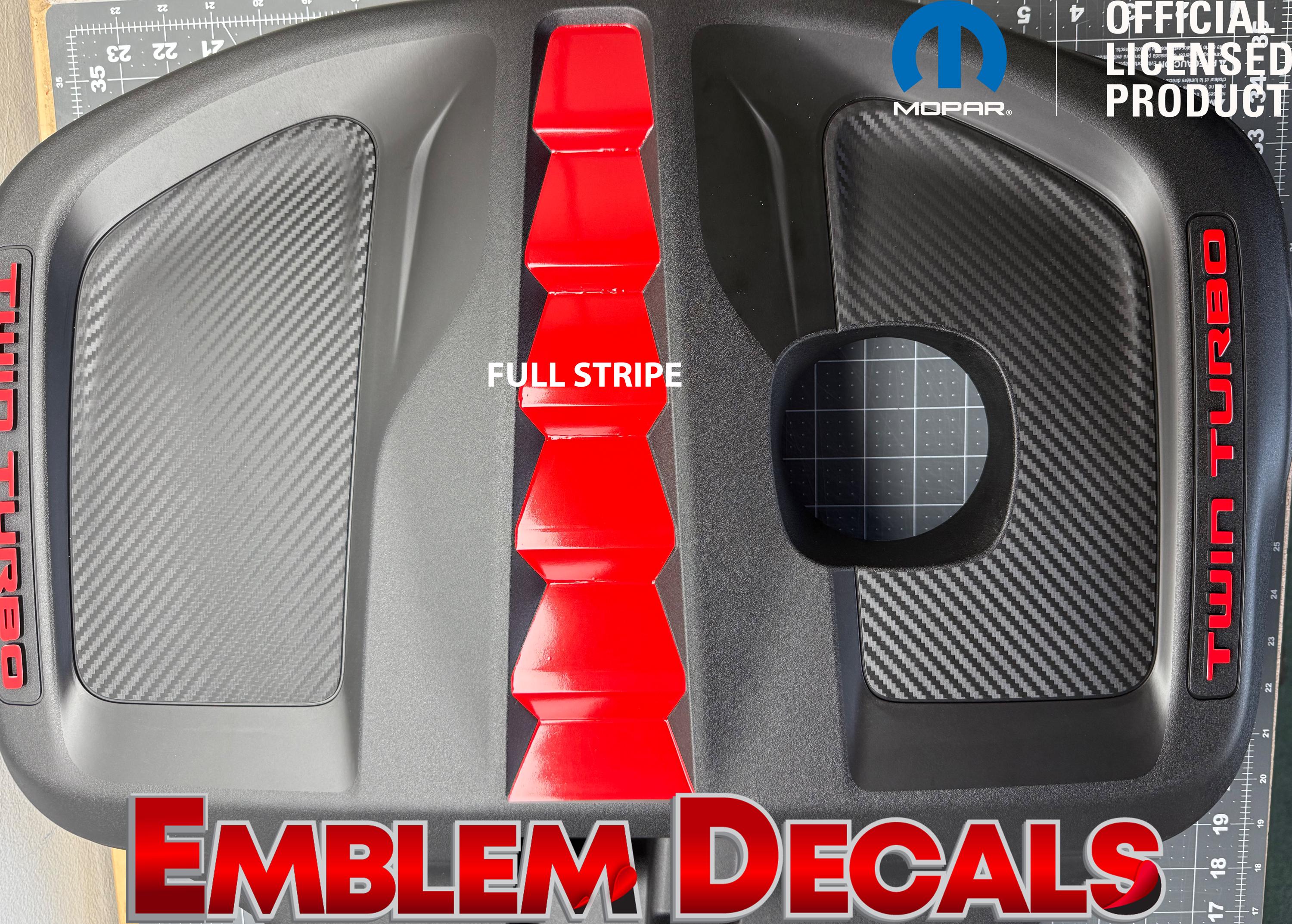 Ram 1500 RHO Twin Turbo Engine Cover Overlay Decal With Center Stripe ...