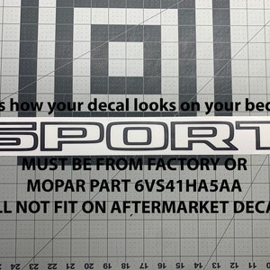 Ram 1500 DT "sport" Bed Decal ACCENT 2019 2020 2021 2022 2023 2024 - Etsy