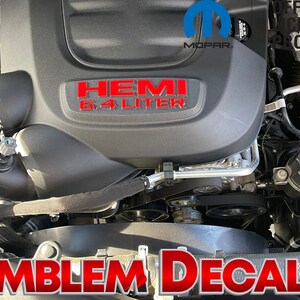 Ram 2500 3500 6.4L HEMI Engine Cover Decals 2019 2020 2021 2022 2023 ...