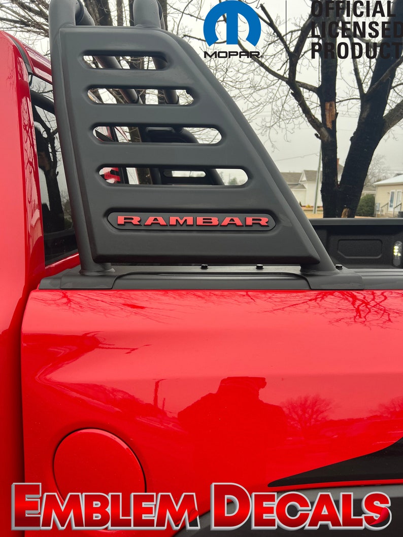 Ram 1500 TRX RAMBAR Emblem Overlay Decal 2021 2022 2023 2024 - Etsy